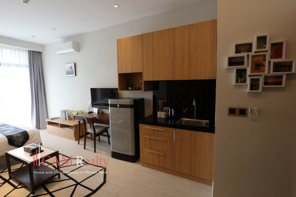 Modern style studio serviced apartment for rent in BKK1, Phnom Penh